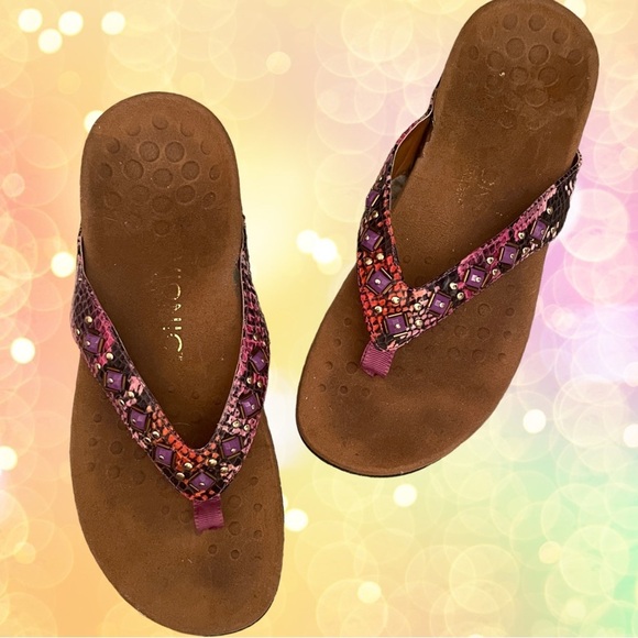 Vionic | Shoes | Vionic Flip Flop Sandals Womens Size 7 Floriana Pink ...